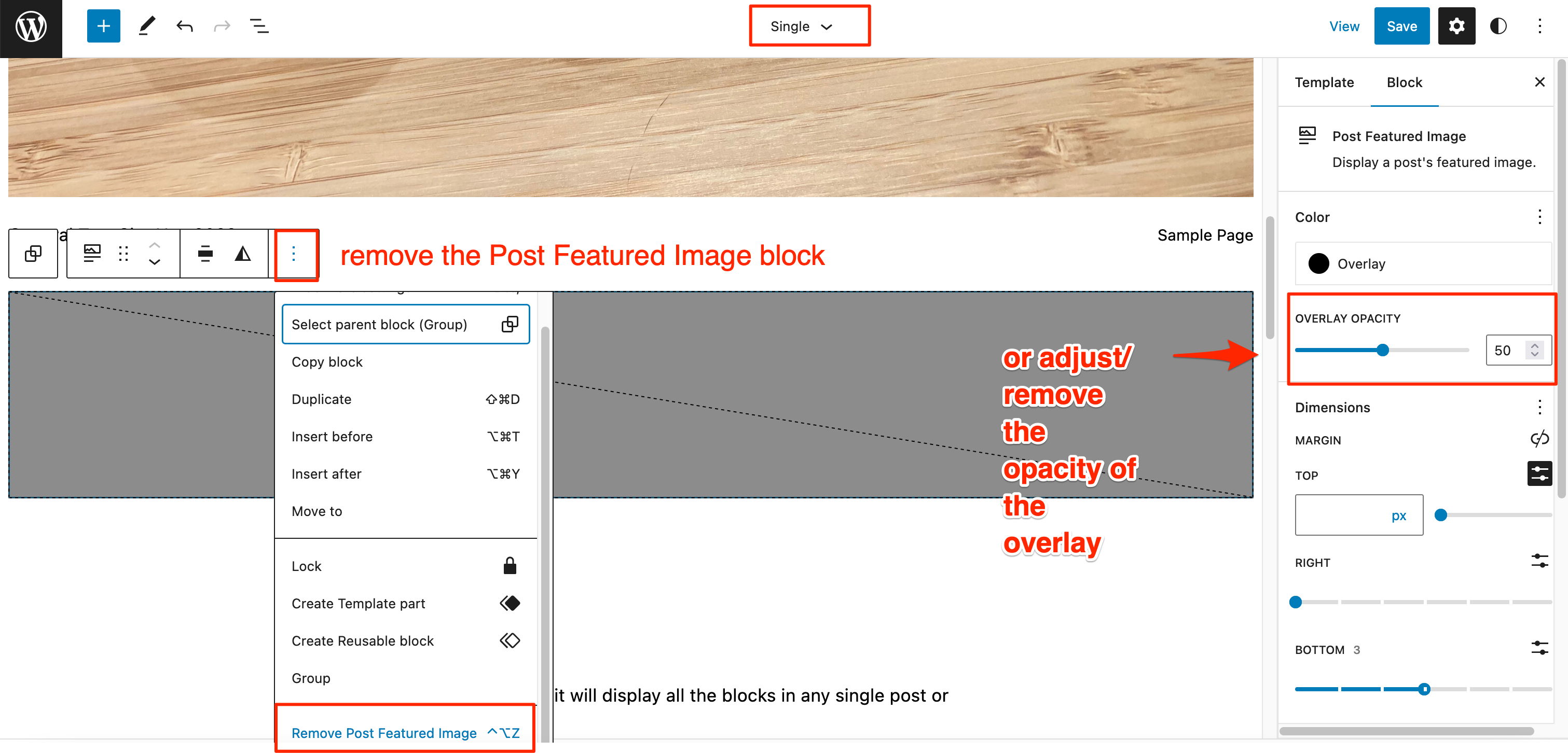 Feature images of posts appear twice | WordPress.org