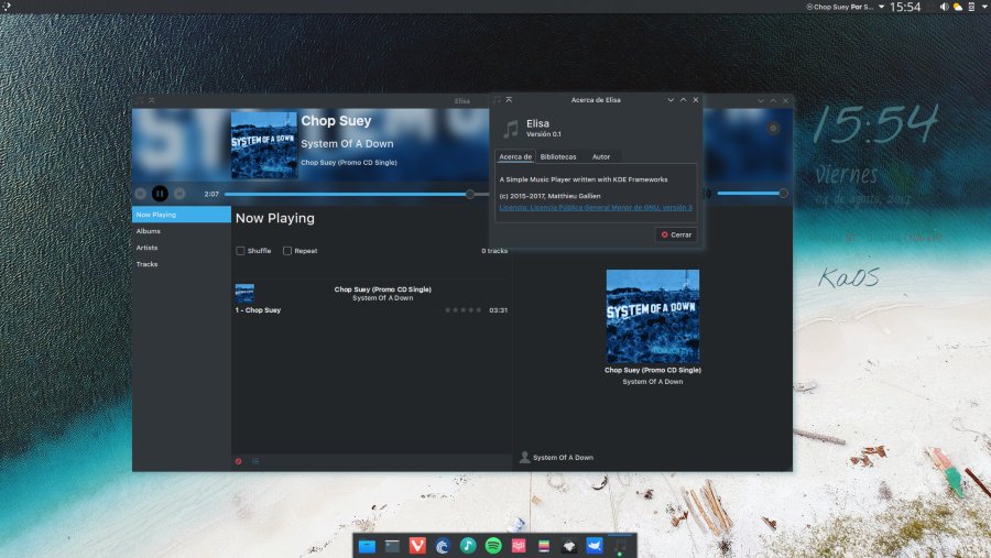 Elisa, reproductor de música KDE – Seducción Linux